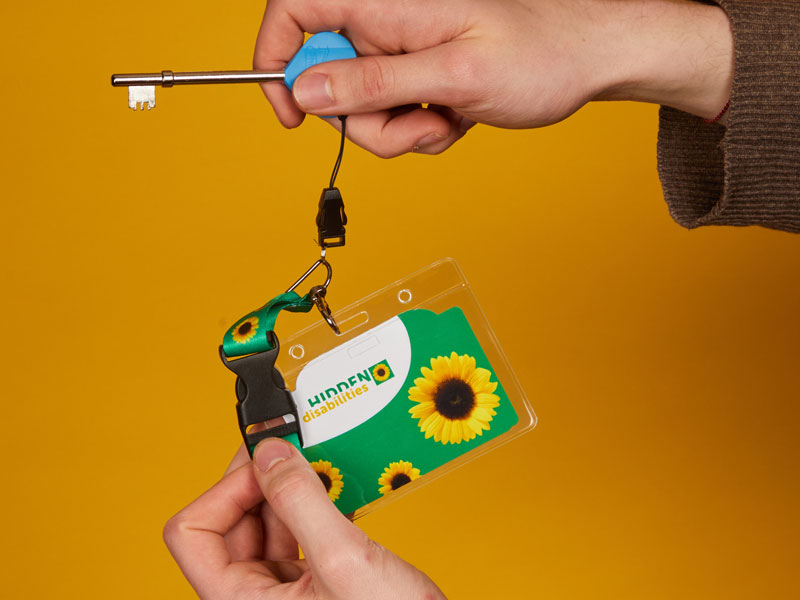 Sunflower lanyard and ID card with official RADAR Key