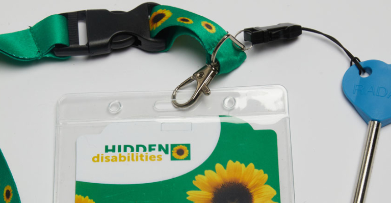 Sunflower lanyard and ID card with official RADAR Key