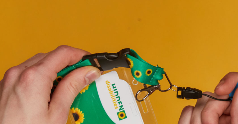 Sunflower lanyard and ID card with official RADAR Key