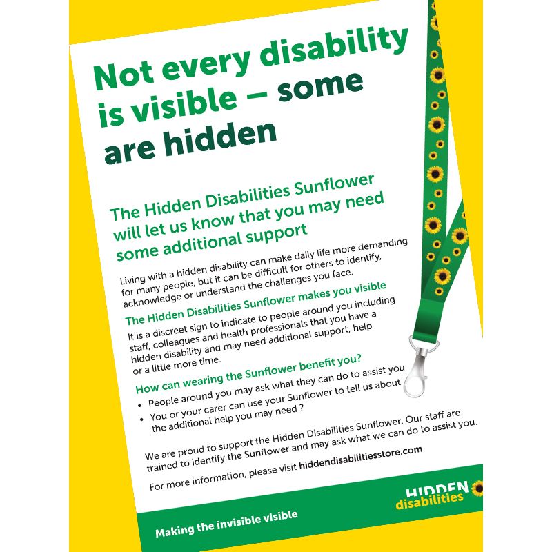 Invisible disabilities Sunflower poster